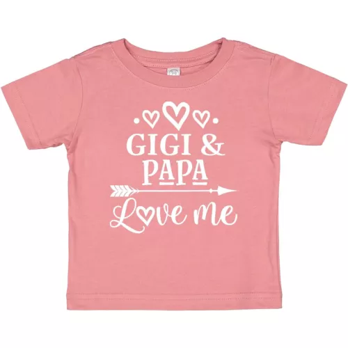 Bella Canvas Gigi And Papa Love Me Baby Toddler Shirt Clothes From Grandkids Grandchild ...