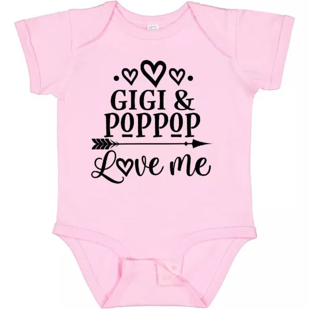 Bella Canvas Gigi And PopPop Love Me Baby Bodysuit Grandchild Grandkids Cute Girls Bodysuit ...
