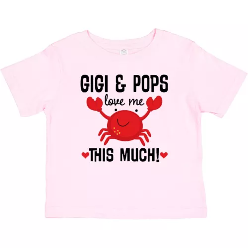 Bella Canvas Gigi And Pops Love Me Grandchild Baby Toddler Shirt Gift Grandkids Grandbaby ...