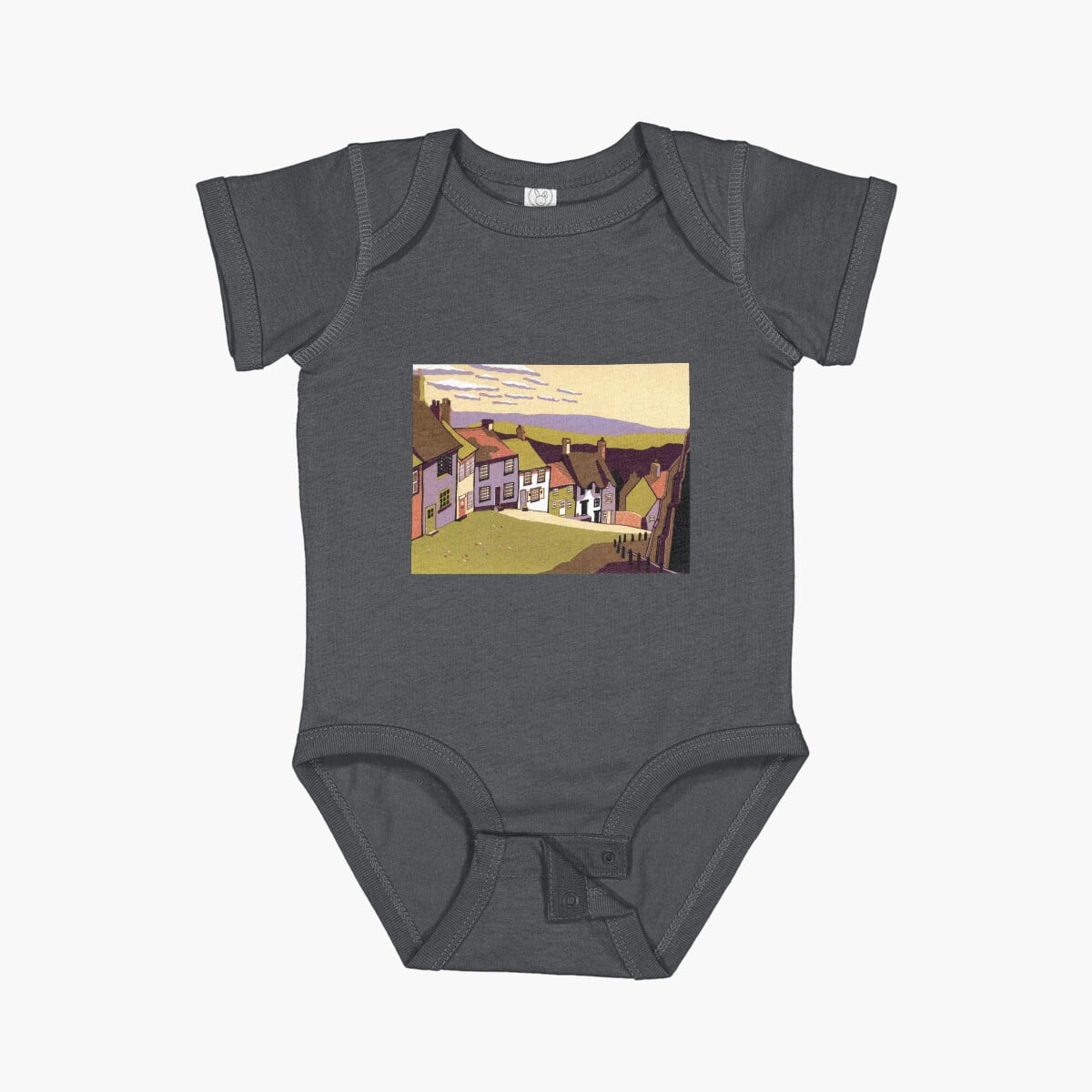 Bella Canvas Gold Hill - Linocut By Francesca Whetnall Short Sleeve ...