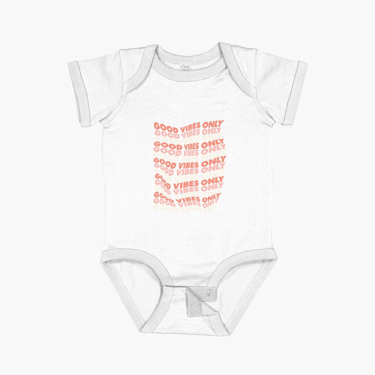 Bella Canvas Good Vibes Only Short Sleeve Baby One-Piece Newborn Gender ...