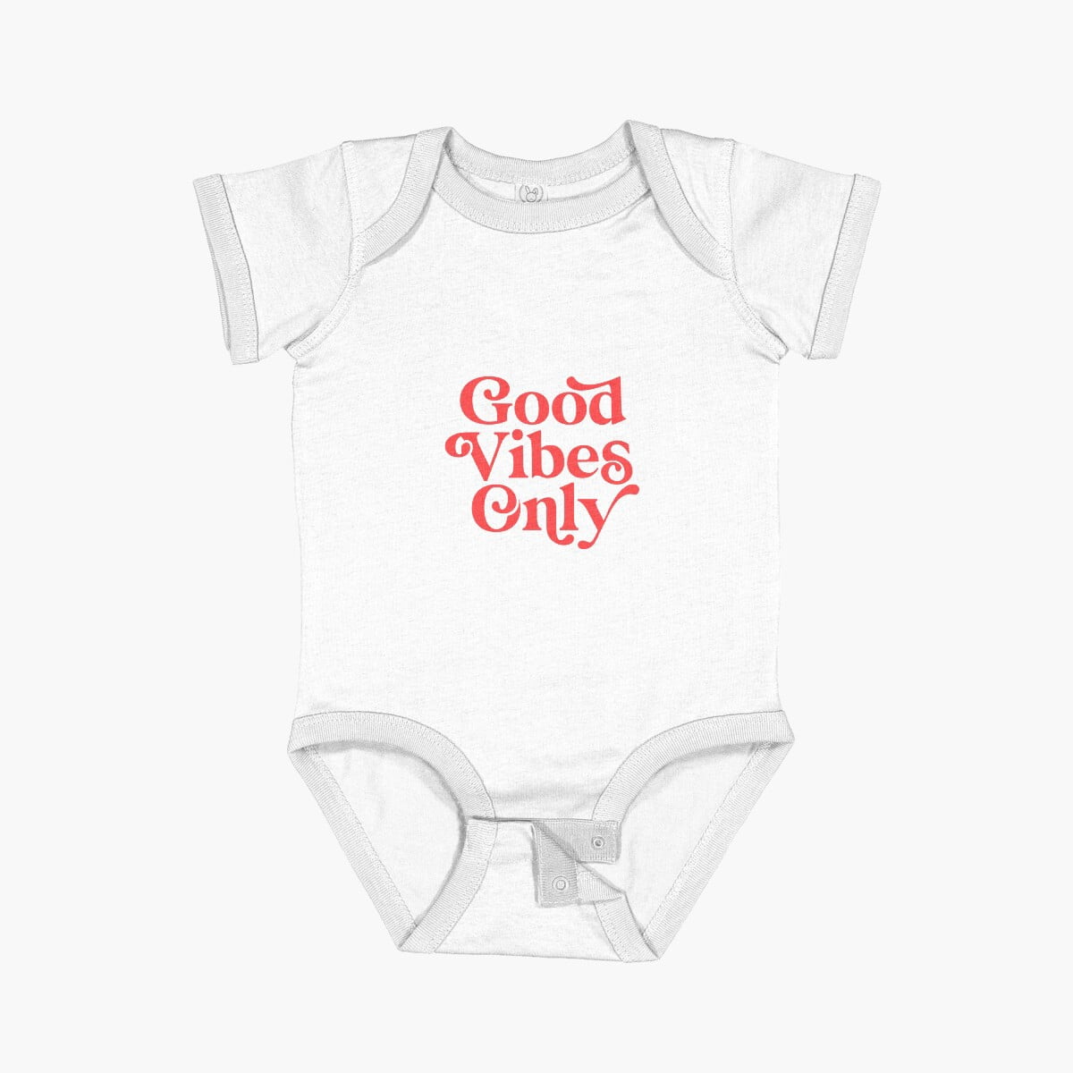 Bella Canvas Good Vibes Only Short Sleeve Baby One-Piece Newborn Gender ...