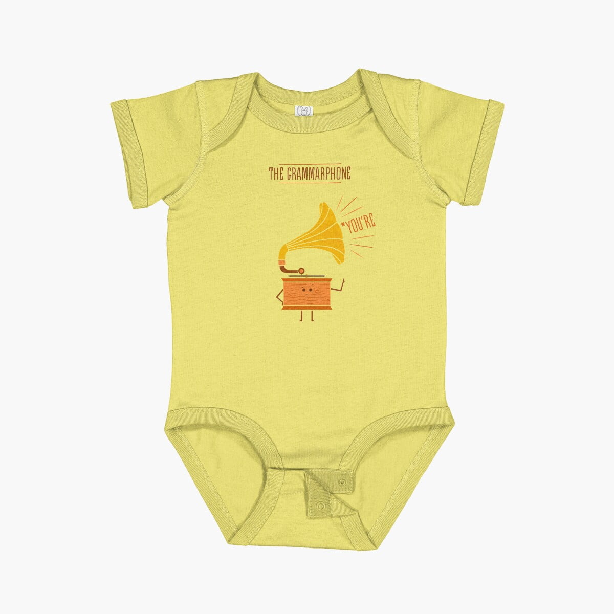 Bella Canvas Grammarphone Short Sleeve Baby One-Piece Newborn Gender ...