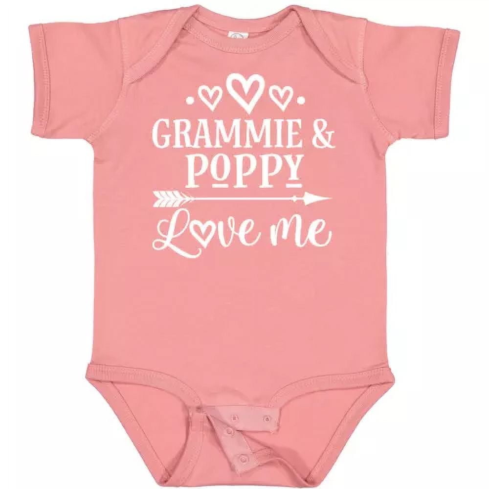 Bella Canvas Grammie And Poppy Love Me Baby Bodysuit Valentine Grandson Grandbaby Bodysuit ...