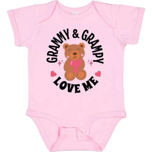 Bella Canvas Grammy And Grampy Love Me Grandchild Bear Baby Grandkids Girl Bodysuit - Walmart.com