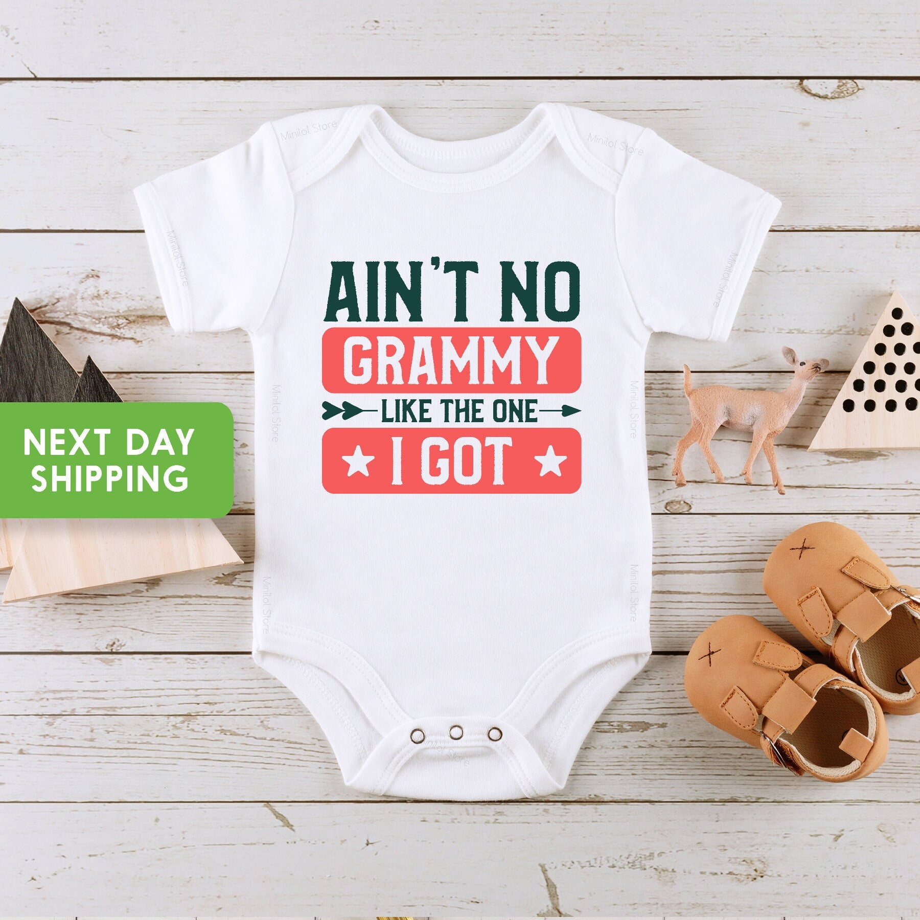 Bella Canvas with Grammy For Baby, Gift From Grammy For Newborn Boy Or ...