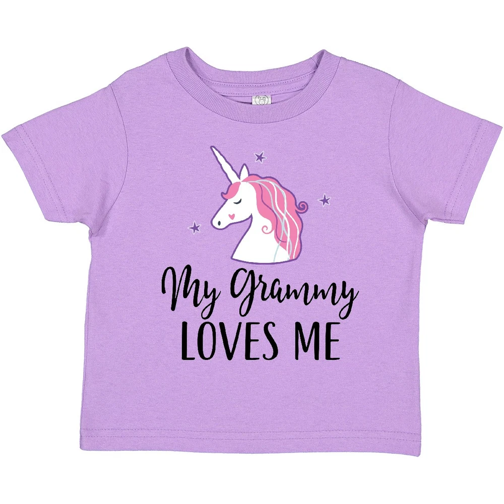 Bella Canvas Grammy Loves Me Unicorn Girls Toddler Shirt Gift From Outfit Cute Toddler Shirt ...