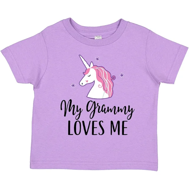 Bella Canvas Grammy Loves Me Unicorn Girls Toddler Shirt Gift From Outfit Cute Toddler Shirt ...