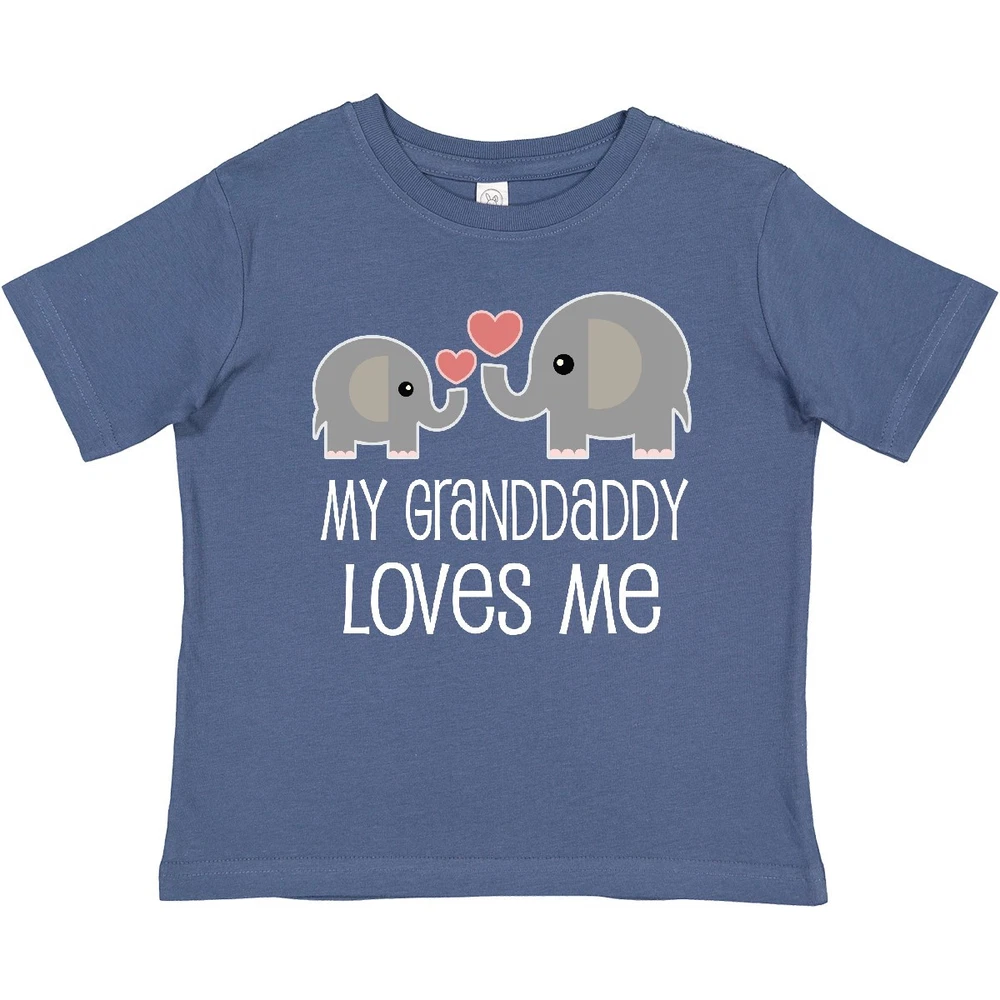 Bella Canvas Grandaddy Loves Me Grandchild Baby Toddler Shirt Animal Infant Tees Shower Toddler ...