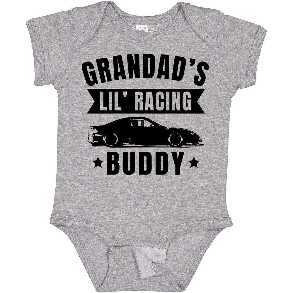 Bella Canvas Grandads Lil Racing Buddy Baby Bodysuit Kids Little Fun I ...