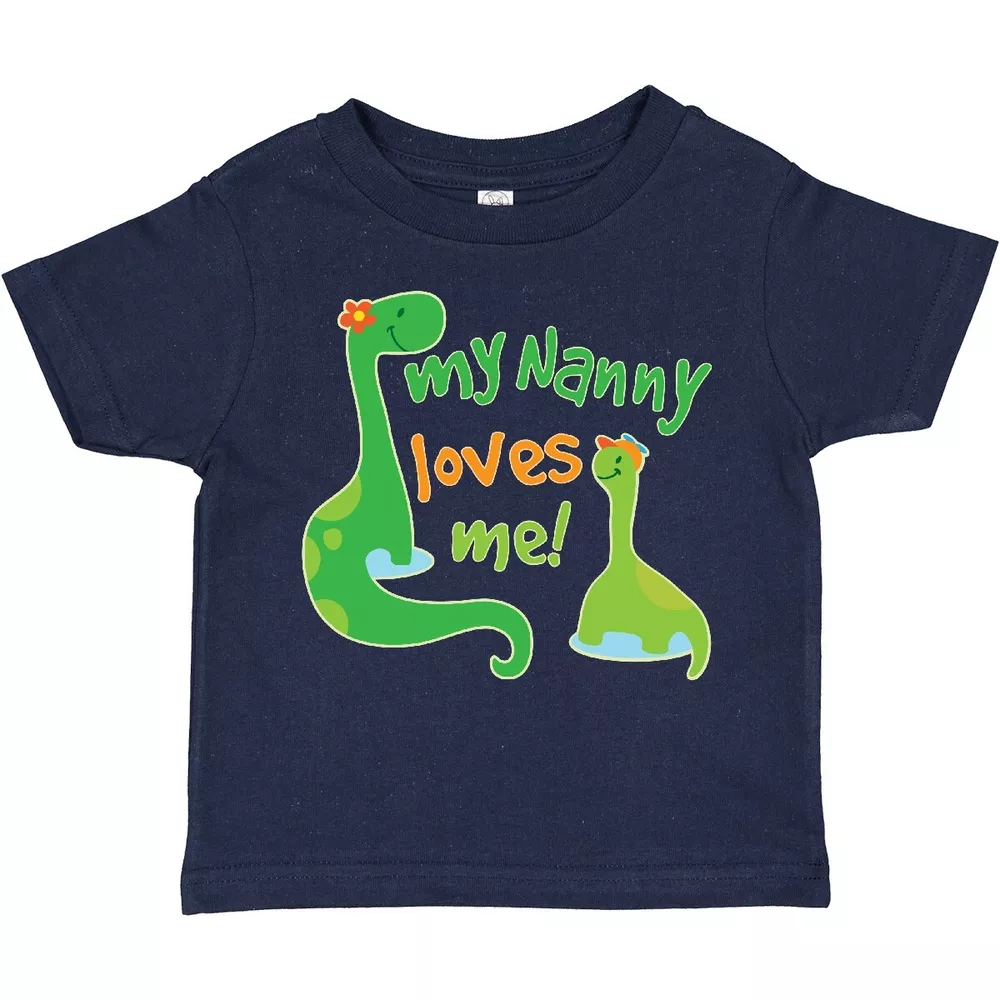 Bella Canvas Grandma Loves Me Grandchild Dinosaur Toddler Shirt Kids Cute Green Toddler Shirt ...