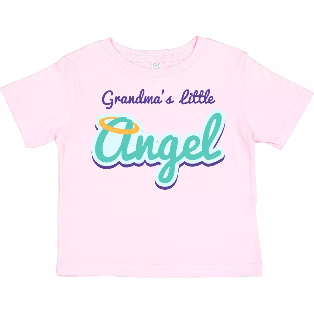 Bella Canvas Grandma's Little Angel Toddler Shirt Grandma Grandchild Grandson Kid Toddler Shirt ...