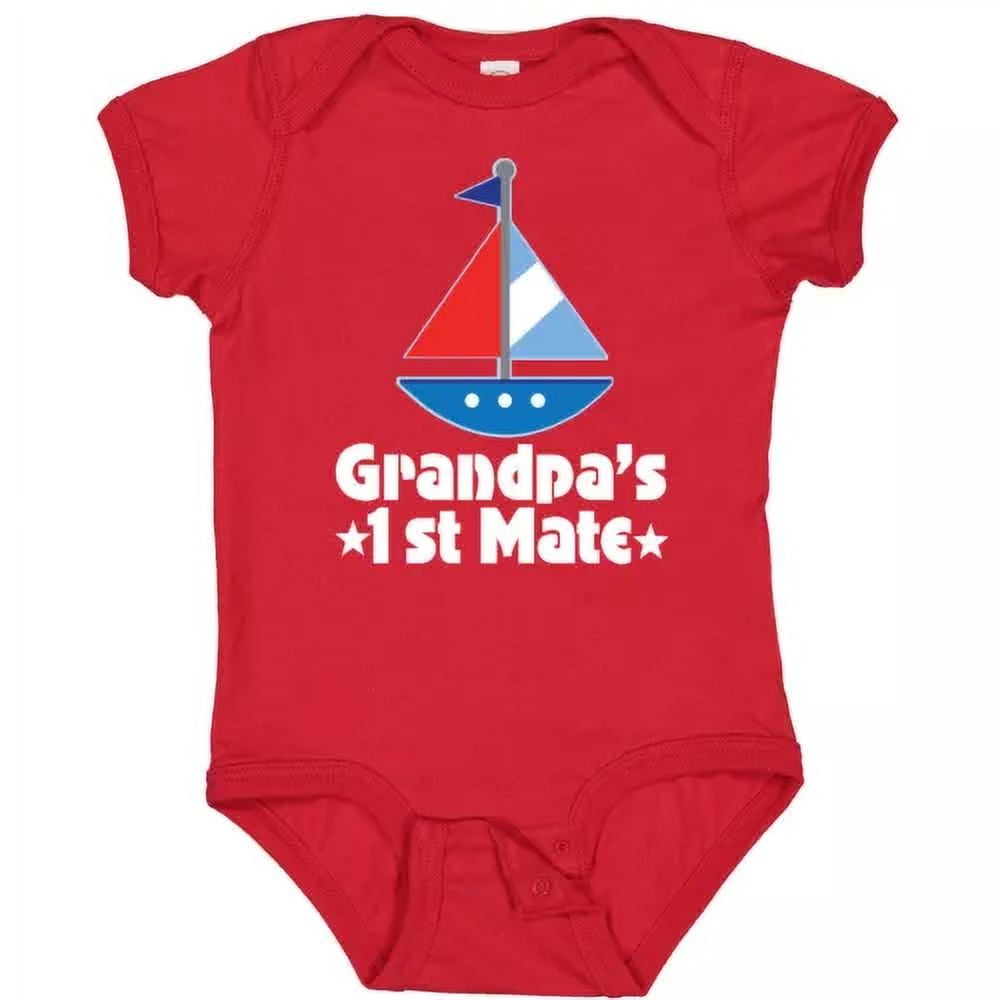 Bella Canvas Grandpas First Mate Nautical Sailboat Baby Boat Sailing ...