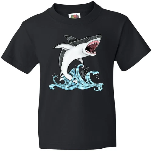 Bella Canvas Great White Shark Jumping Toddler T-Shirt Sharks Fish Ocean Swim Water - Walmart.com
