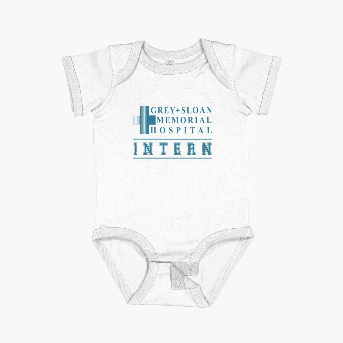 Bella Canvas Grey + Sloan Memorial Hospital Intern Short Sleeve Baby ...