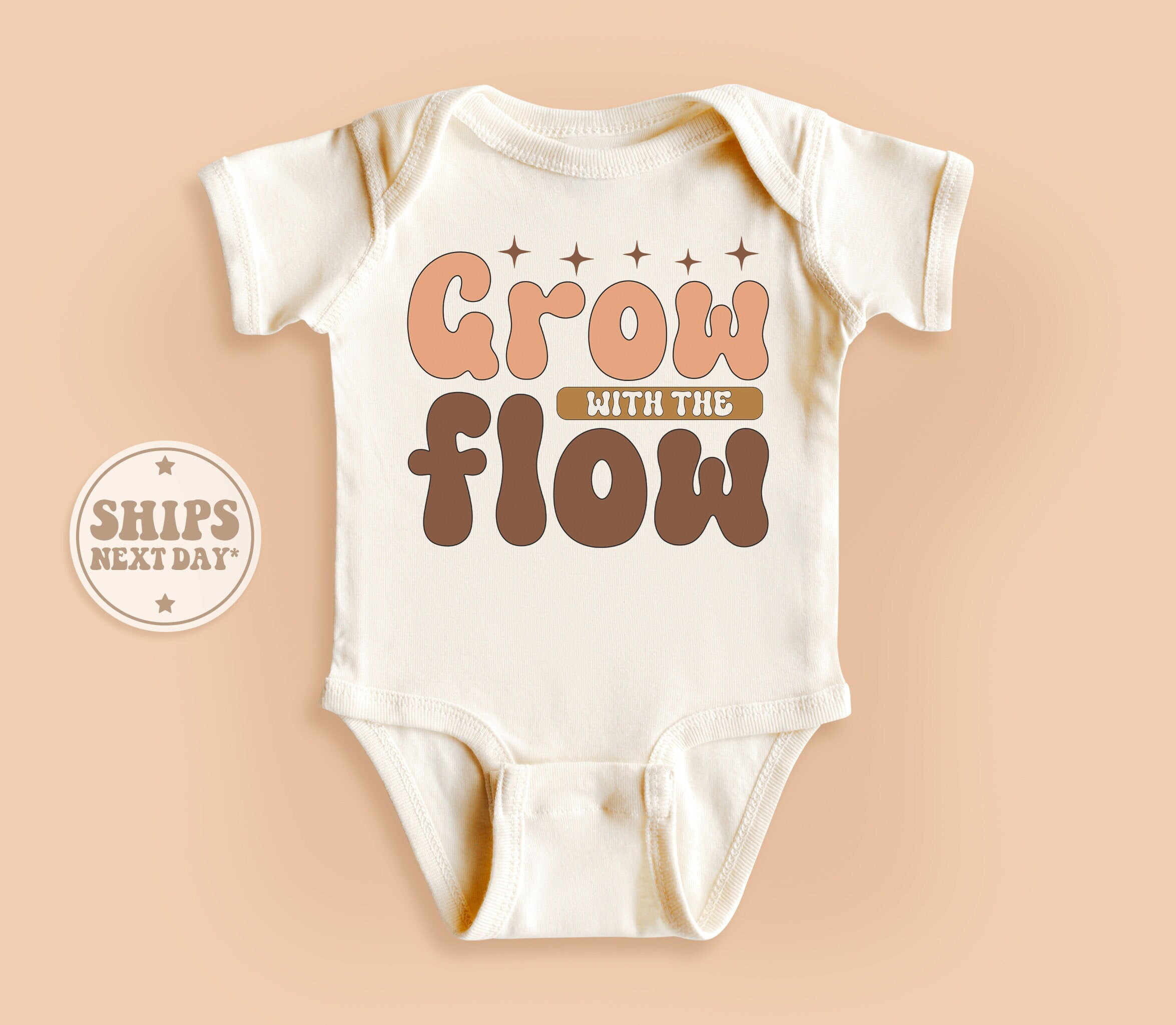 Bella Canvas with Grow With The Flow, Pregnancy Announcement, Baby Shower Gift, Grow With The ...