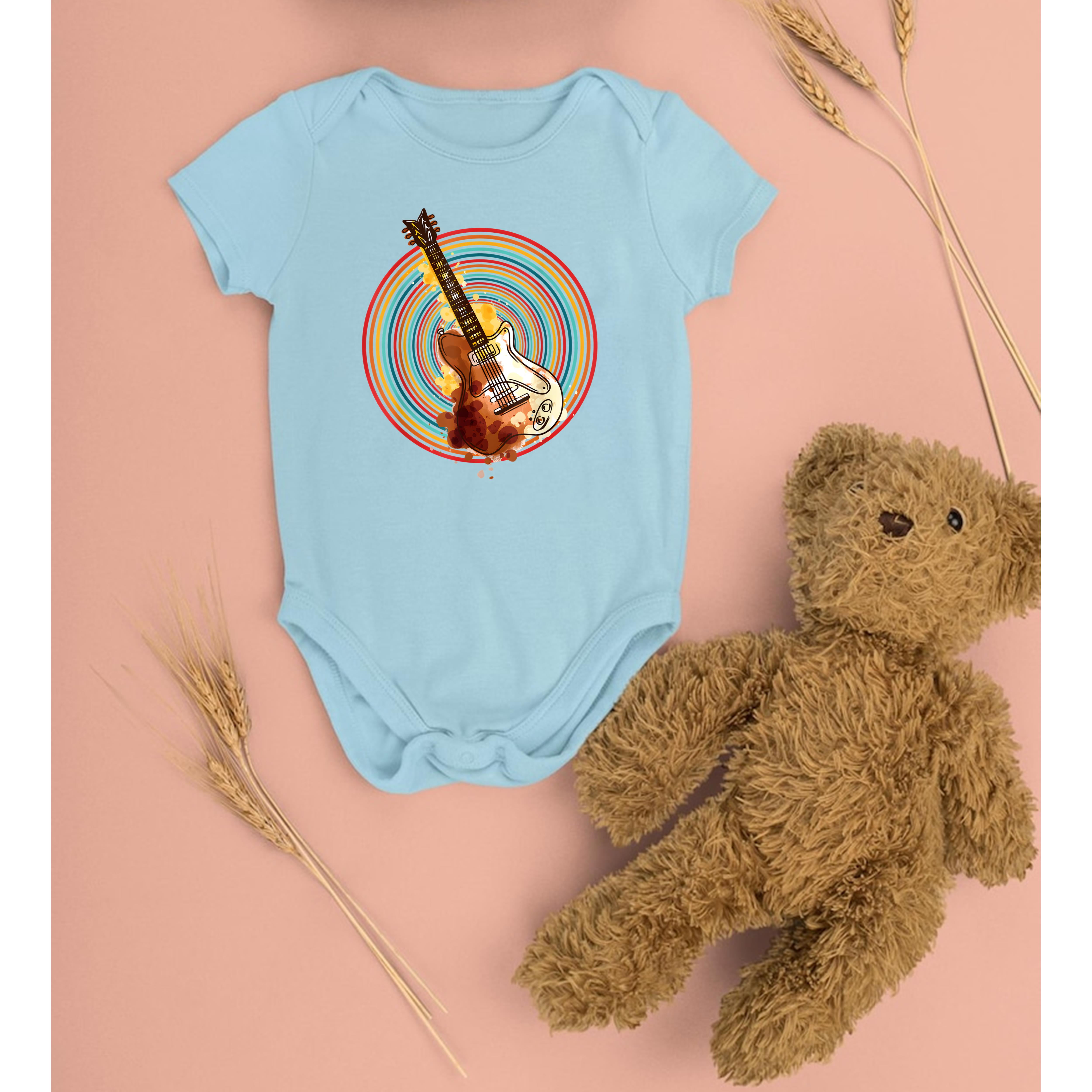 Bella Canvas Handmade Guitar Baby Onesie Bodysuit - Walmart.com