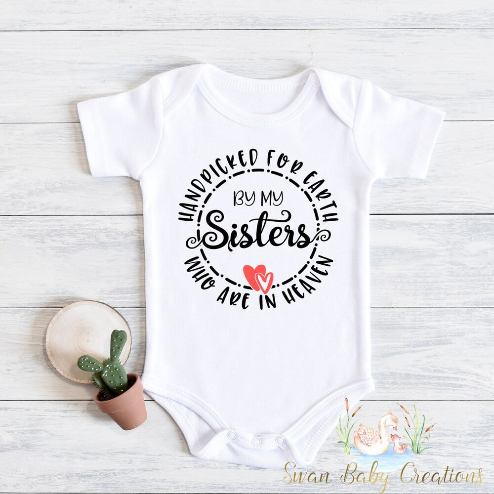 Bella Canvas with Handpicked For Earth By My Sister In Heaven Baby, Pregnancy Announcement ...