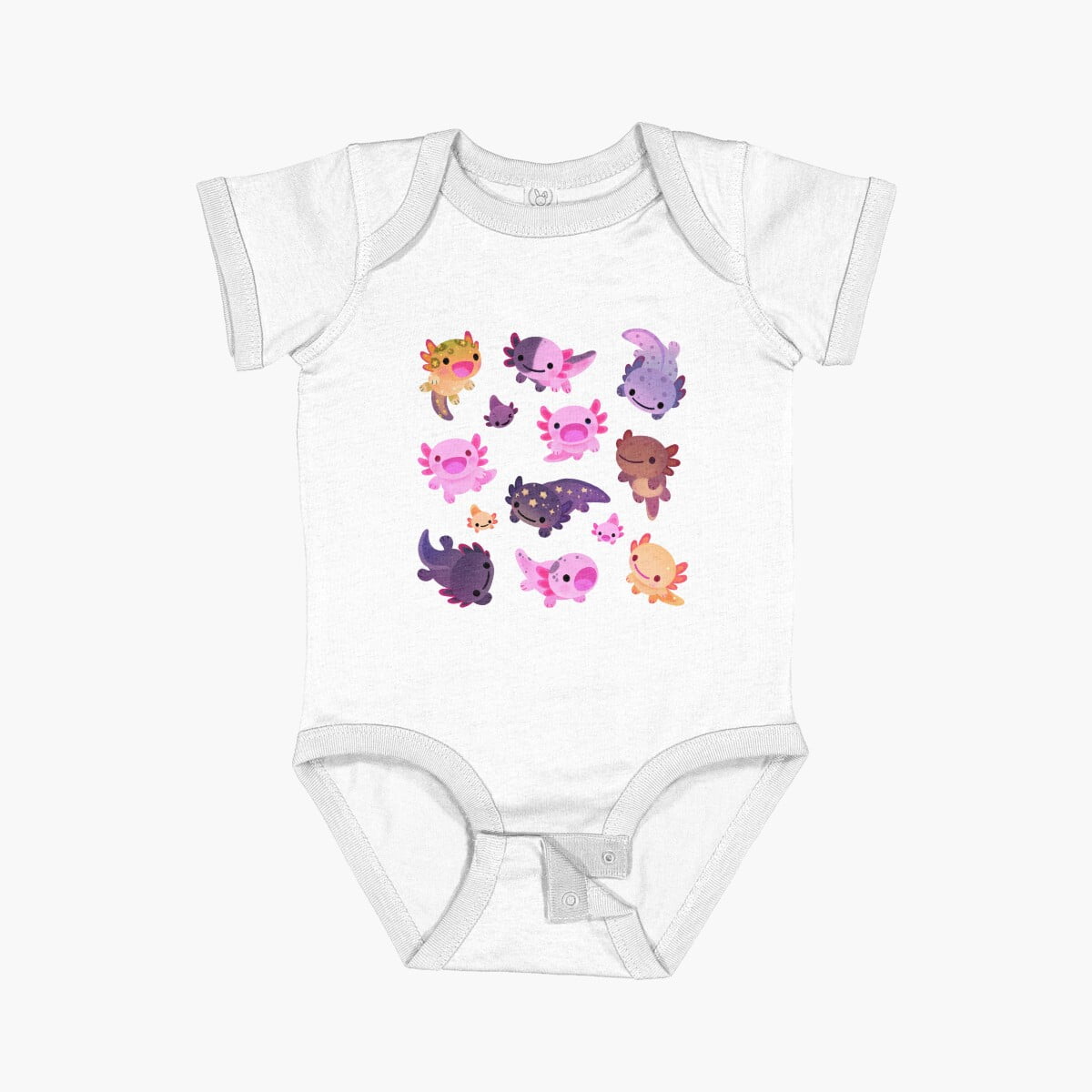 Bella Canvas Happy Axolotl Short Sleeve Baby One-Piece Newborn Gender ...