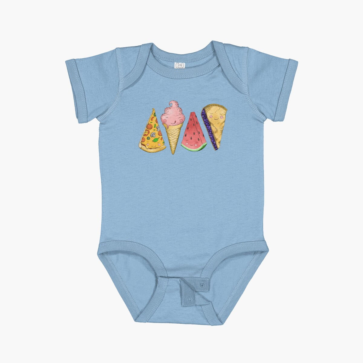 Bella Canvas Happy Picnic Triangles Short Sleeve Baby One-Piece Newborn ...