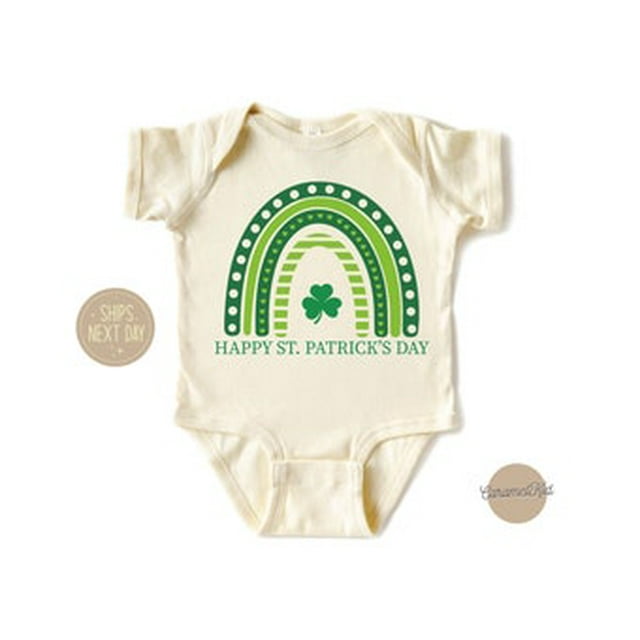 Bella Canvas Happy Saint Patricks Baby Shirt, Shamrock Rainbow Kids ...