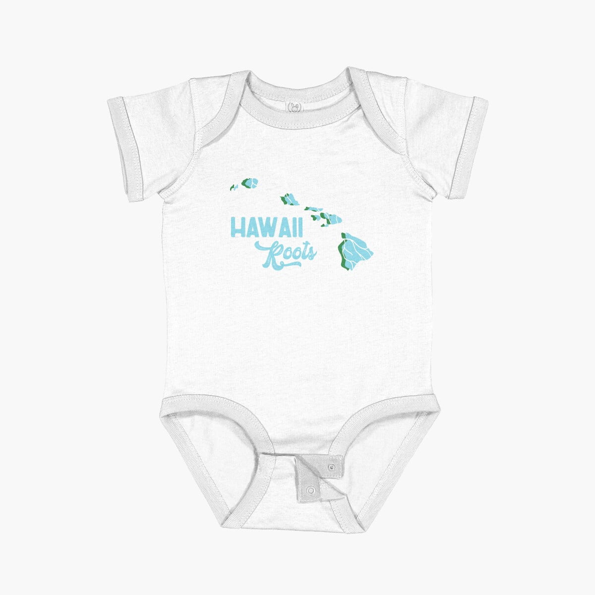 Bella Canvas Hawaii Roots - Aqua & Green Short Sleeve Baby One-Piece ...