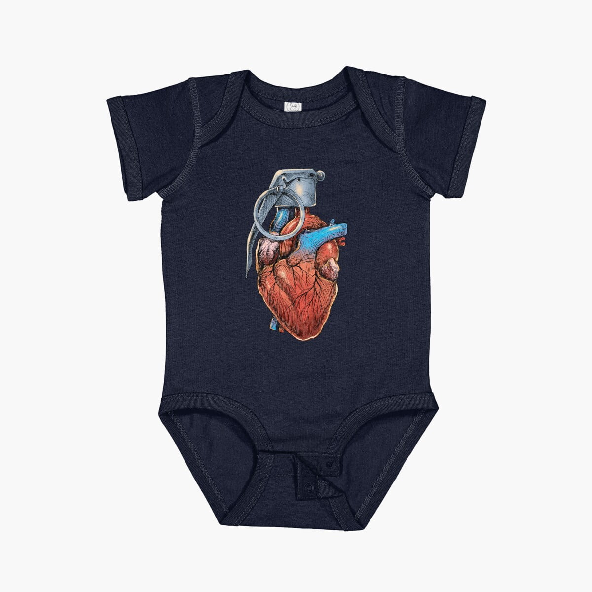 Bella Canvas Heart Grenade Short Sleeve Baby One-Piece Newborn Gender ...