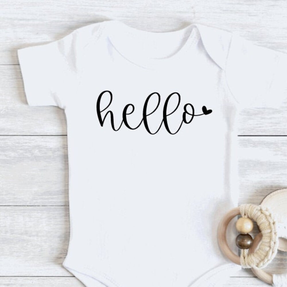Bella Canvas with Hello, Hello World, Newborn Outfit, Hospital Outfit ...