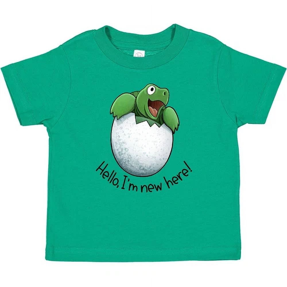 Bella Canvas Hello, I'm New Here Cute Baby Turtle Baby Toddler Shirt ...
