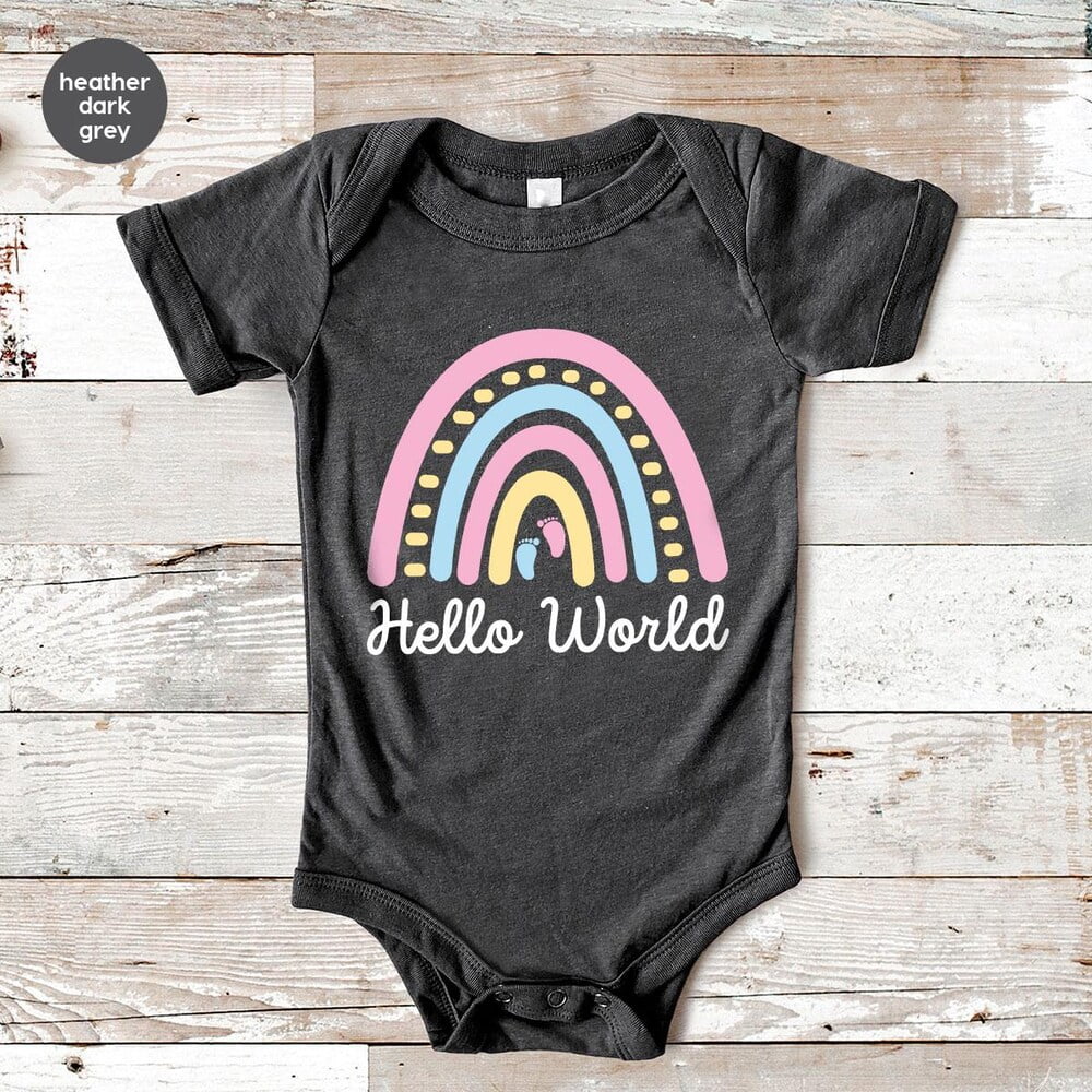 Bella Canvas with Hello World, New, Pregnancy Announcement Gfts, Cute ...