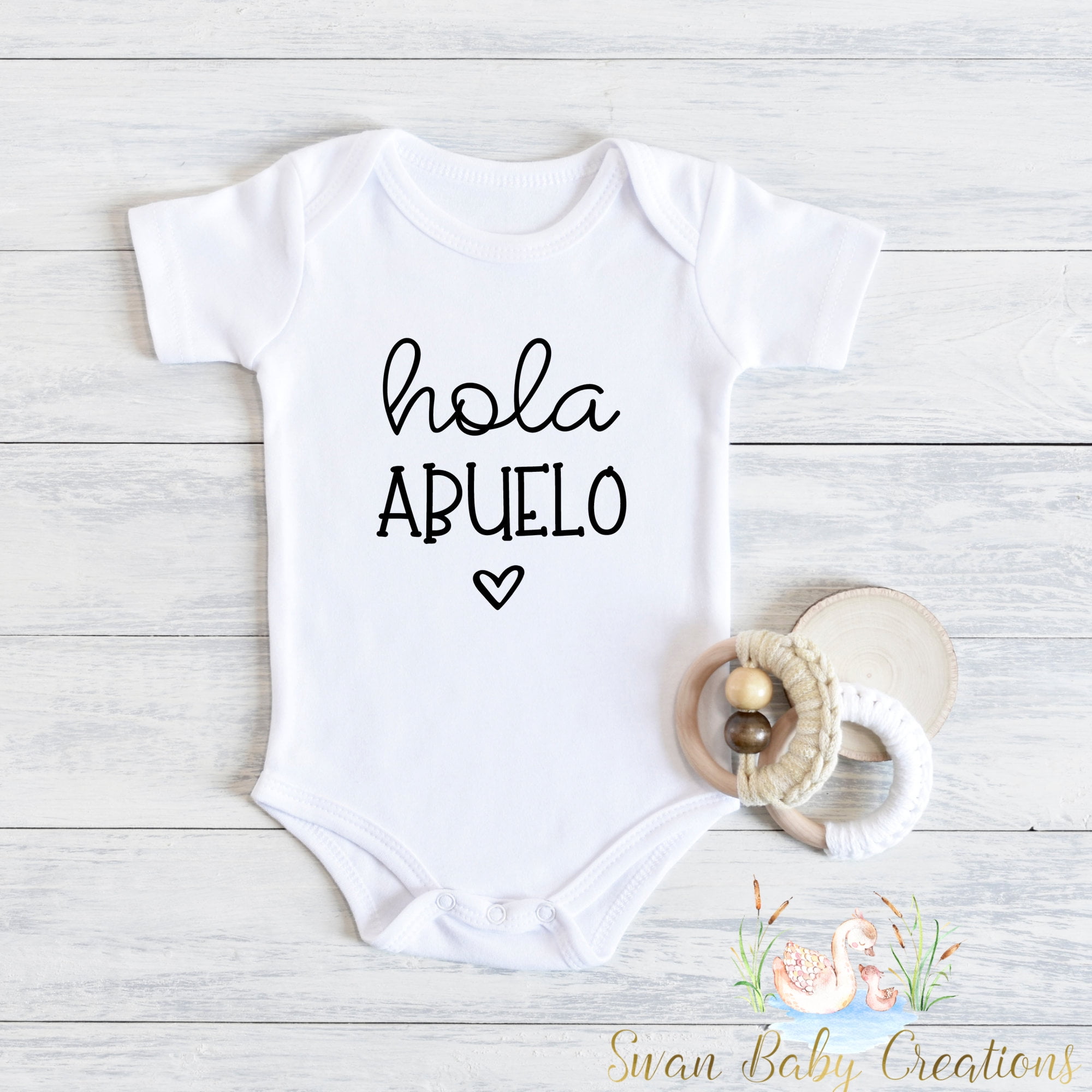 Bella Canvas with Hola Abuelo Baby, Hola Abuelo, Hola Abuelo Gift ...