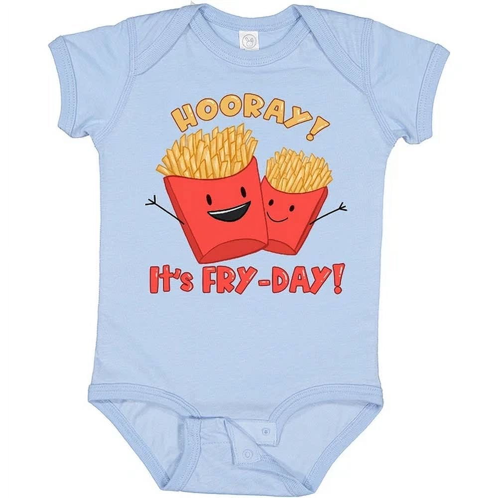 Bella Canvas Hooray! It'S Fry-Day With Cute Fries Baby Bodysuit Humor ...