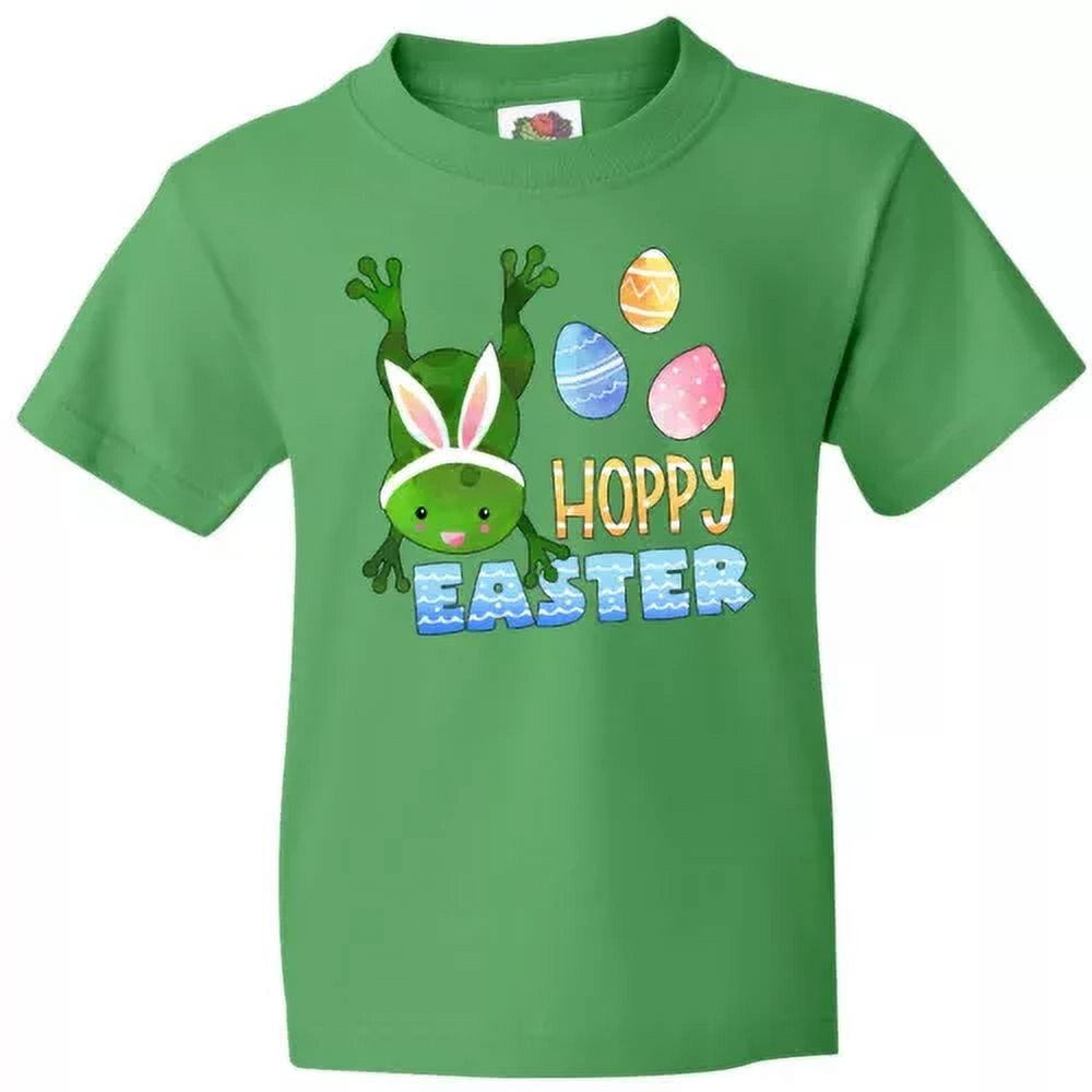 Bella Canvas Hoppy Easter Cute Frog With Bunny Ears And Decorated Egg ...
