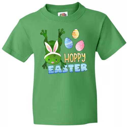 Bella Canvas Hoppy Easter Cute Frog With Bunny Ears And Decorated Egg ...