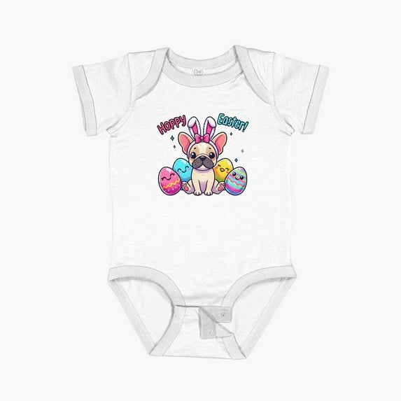 Bella Canvas Hoppy Easter Frenchie €“ Cute Bulldog Bunny Design Short ...