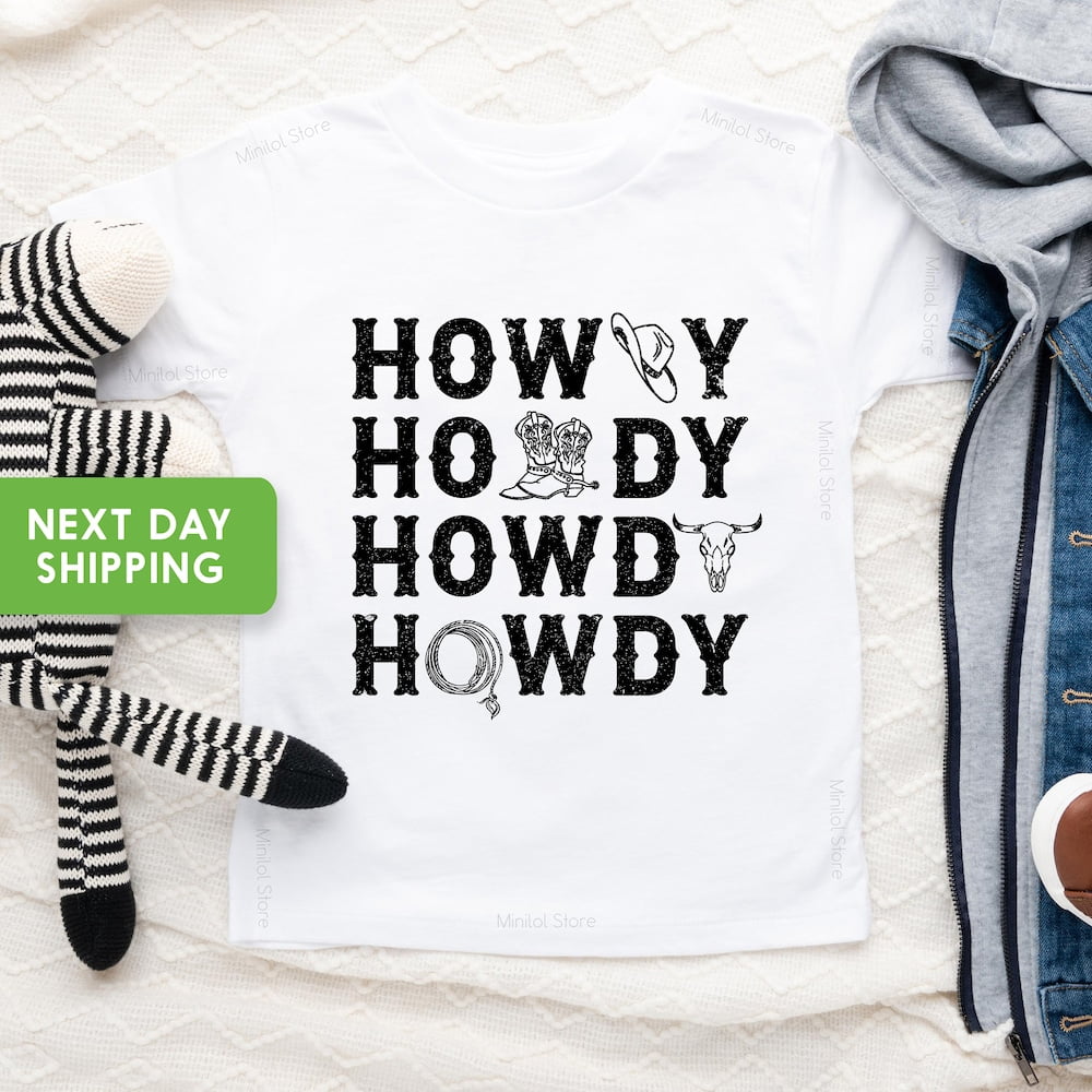 Bella Canvas Howdy Toddler Shirt, Howdy T-Shirt, Western Toddler Shirt, Popular Youth Shirt ...