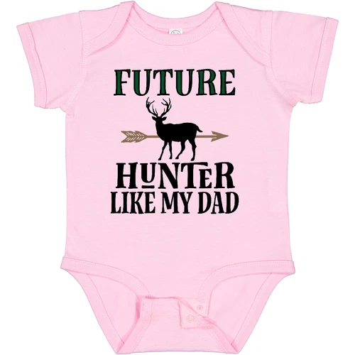 Bella Canvas Hunting Future Hunter Like Dad Infant Creeper Bowhunter ...