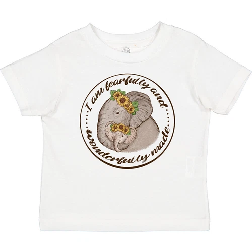 Bella Canvas I Am Fearfully And Wonderfully Made Baby Toddler Shirt Elephant Lover Zoo 1 ...