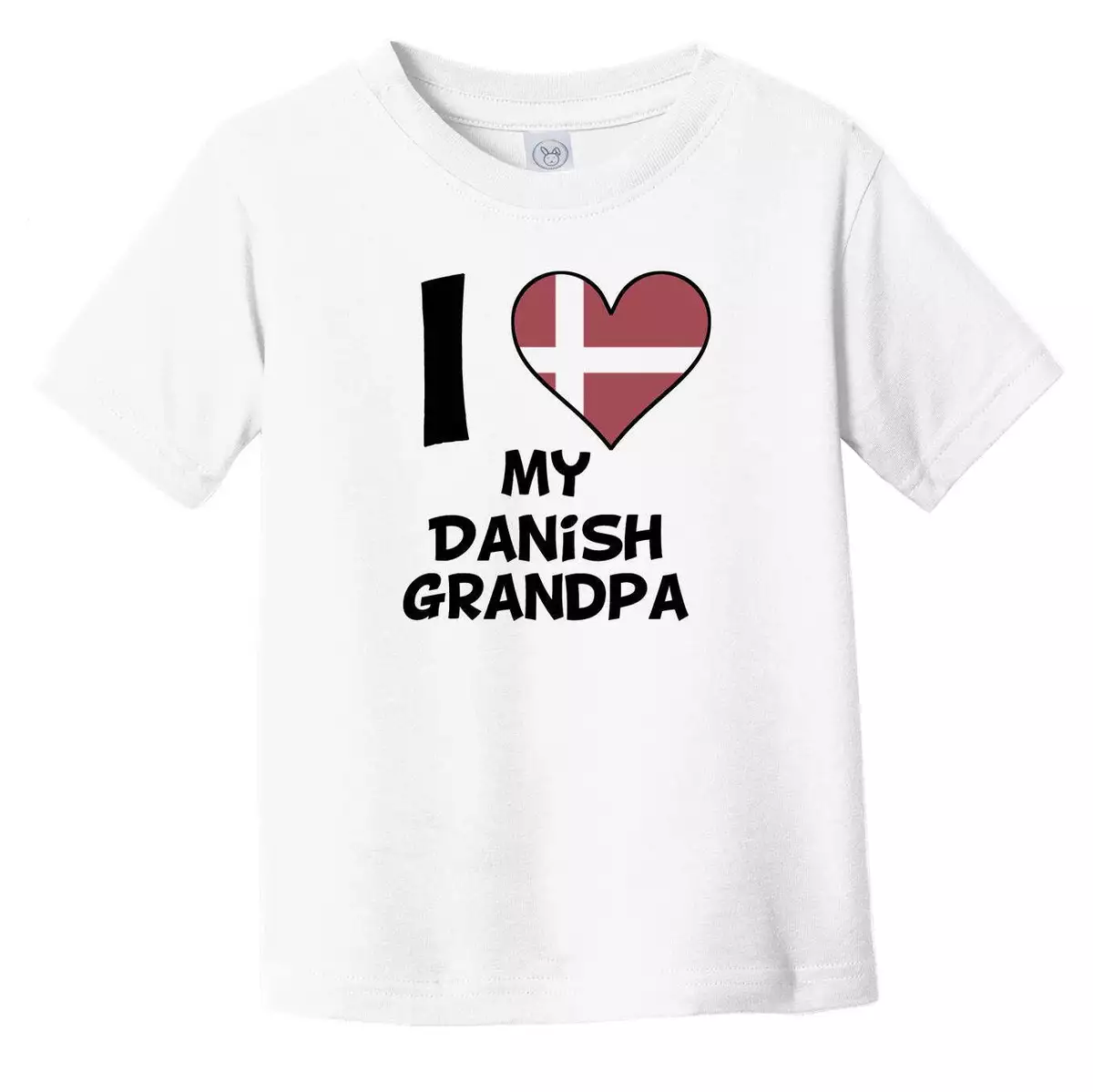 Bella Canvas I Heart My Danish Grandpa Denmark Flag Toddler Boys ...