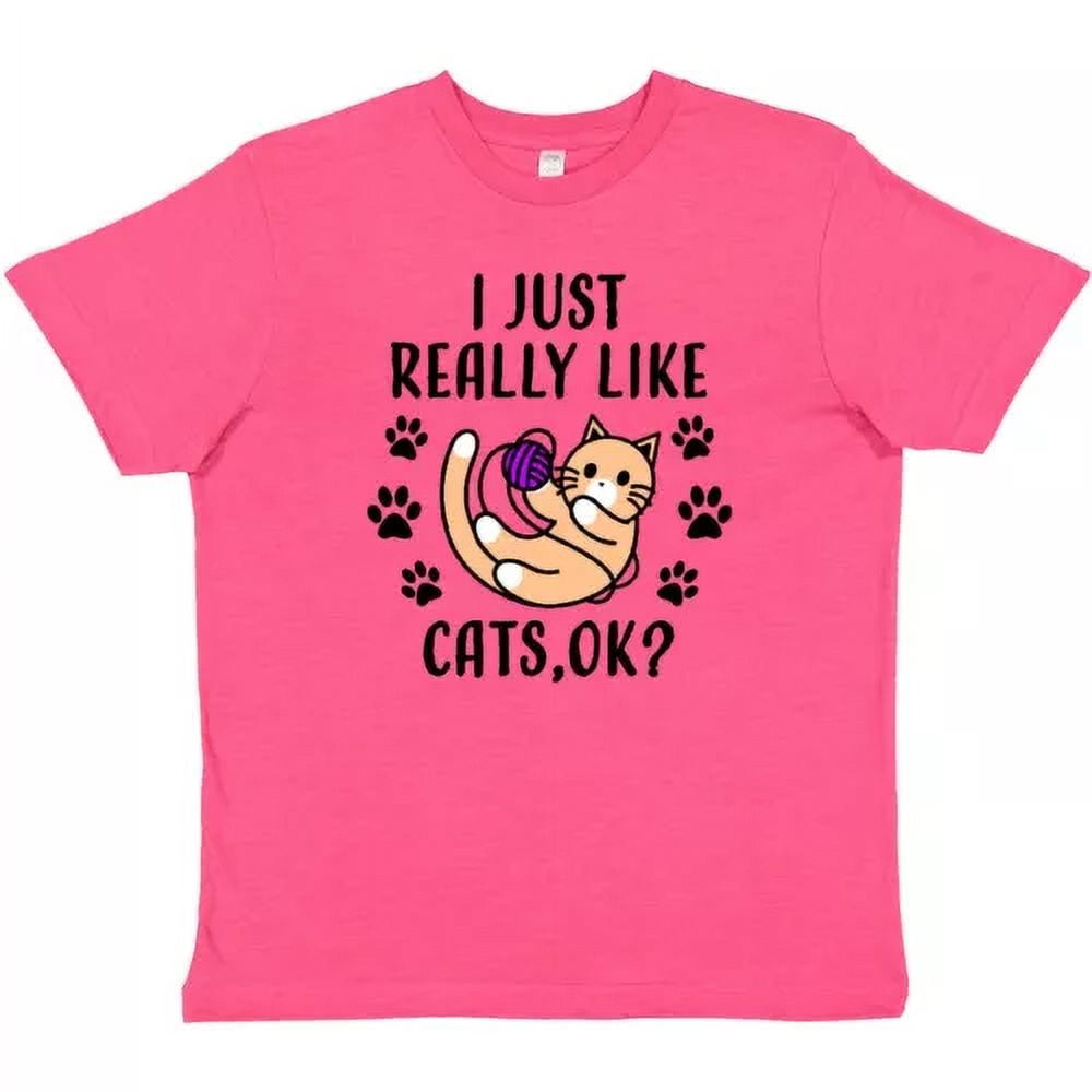 Bella Canvas I Just Really Like Cats Ok Pets Cat Cute Love Lover Pet Toddler Shirt - Walmart.com