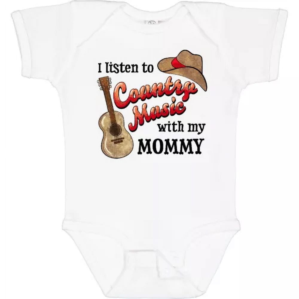 Bella Canvas I Listen To Country Music With My Mommy With Guitar And ...
