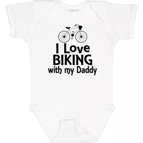 Bella Canvas I Love Biking With Daddy Infant Creeper Bicycling Childs ...