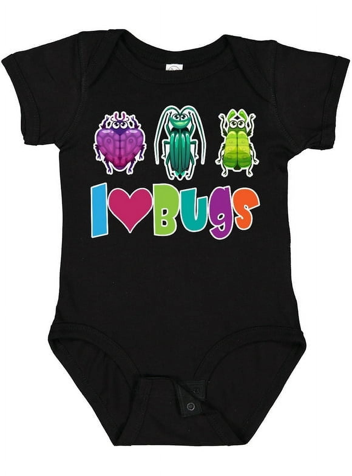 Bella Canvas I Love Bugs Boys or Girls Baby Bodysuit - Walmart.com