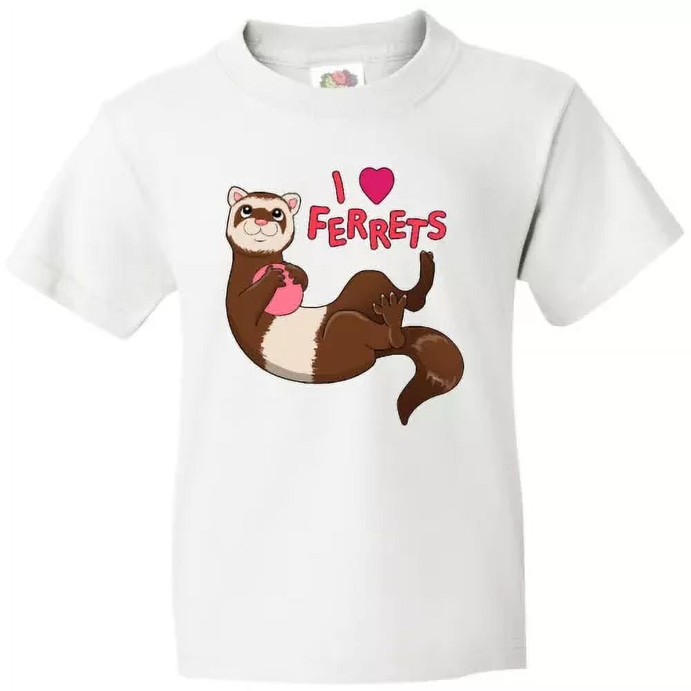 Bella Canvas I Love Ferrets Pets Cute Ball Pet Feisty Polecat Weasel ...