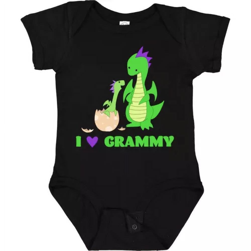Bella Canvas I Love Grammy Baby Bodysuit Family Dragons Grandmother Grandma Egg Kid Bodysuit ...