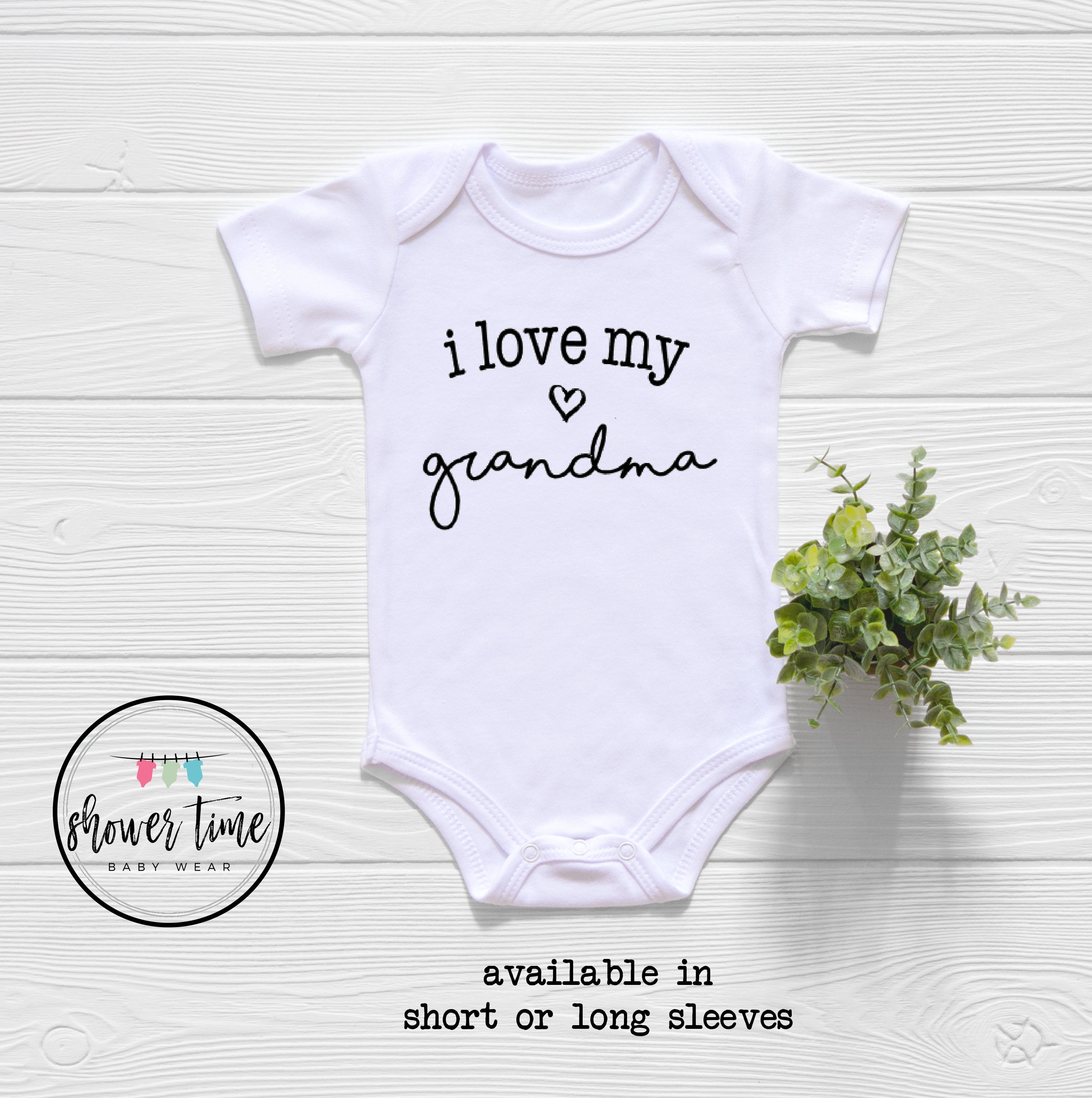 Bella Canvas with I Love My Grandma - Cute - Grandma - Cute Pregnancy Announcement - Grandma ...