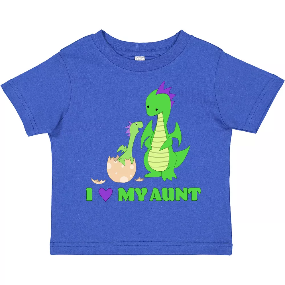 Bella Canvas I Love My Aunt Toddler Shirt Family Dragons Auntie Hatchling Egg Kid Toddler Shirt ...