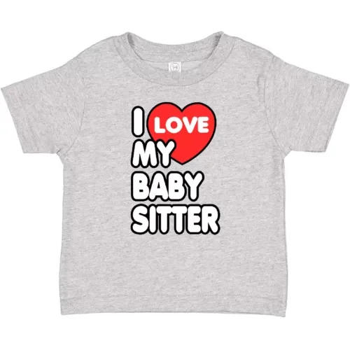 Bella Canvas I Love My Baby Sitter Baby Toddler Shirt Heart Family Infant Shower - Walmart.com
