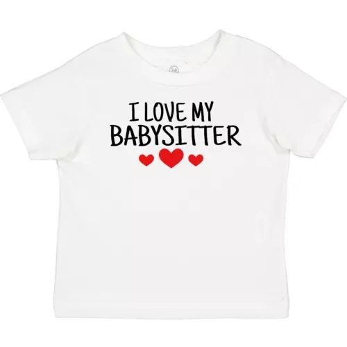 Bella Canvas I Love My Babysitter Baby Toddler Shirt Babysitters Best From Boy Girl Heart ...