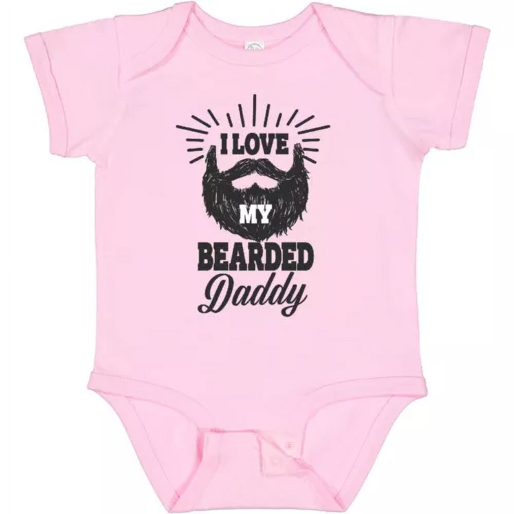 Bella Canvas I Love My Bearded Daddy Baby Men Beards Tattoos Dad Beard Day Bodysuit - Walmart.com